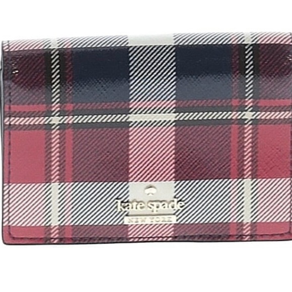 kate spade | Bags | Kate Spade Red And Black Plaid Wallet | Poshmark